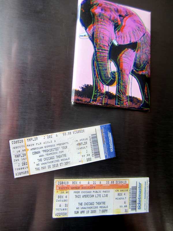 Concert Ticket Magnets – Home and Garden