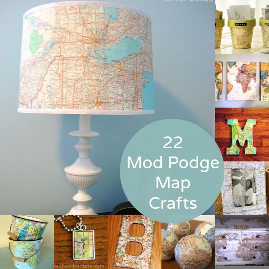 22 Crafts You Can Make With a Map and Mod Podge – Home and Garden