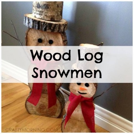 Make Your Own Wood Log Snowmen – Home and Garden