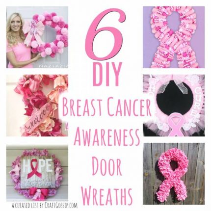 6 DIY Breast Cancer Awareness Door Wreaths – Home and Garden