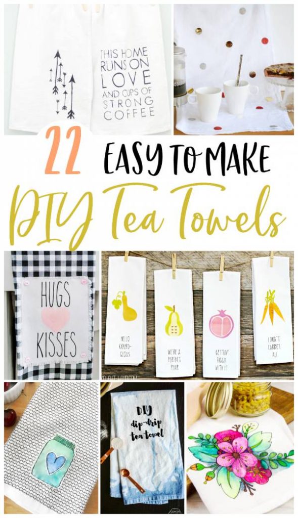 22 Decorative DIY Tea Towels For Your Kitchen – Home and Garden