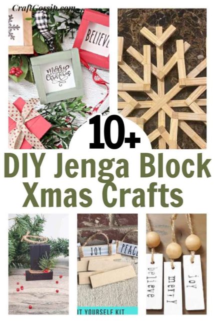 10 Dollar Tree Jenga Block Crafts For Christmas – Home and Garden