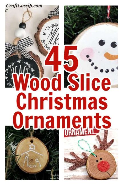 45 Christmas Tree Ornaments Made From Wood Slices – Home and Garden