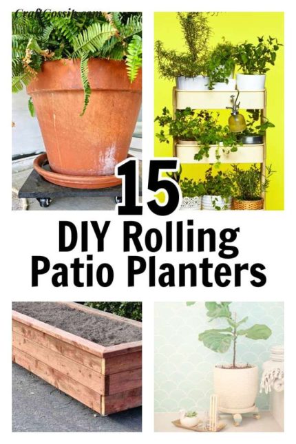 15 DIY Rolling Planters On Wheels For Your Patio – Home and Garden
